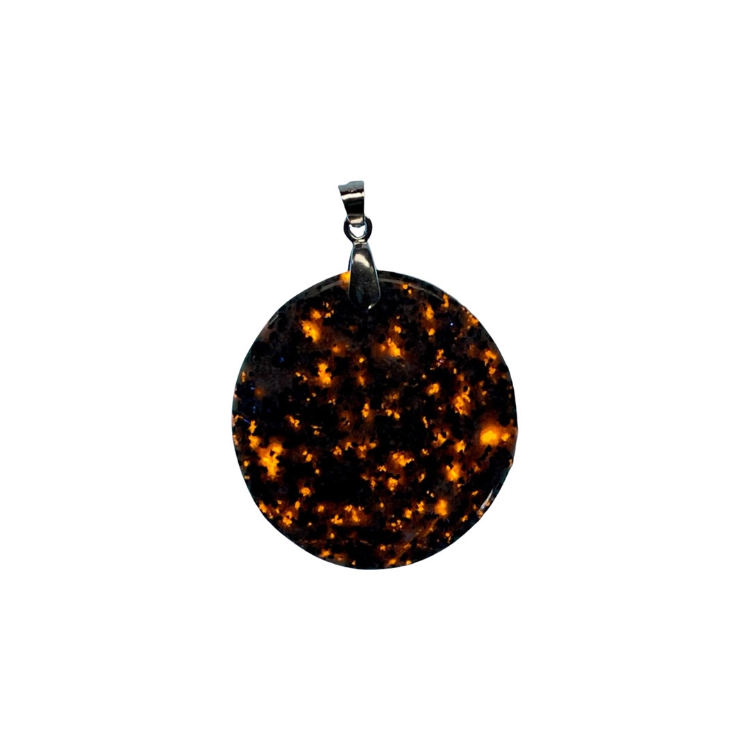 Glowing Yooperlite Fluorescent Sodalite Pendant With Sterling Silver ...