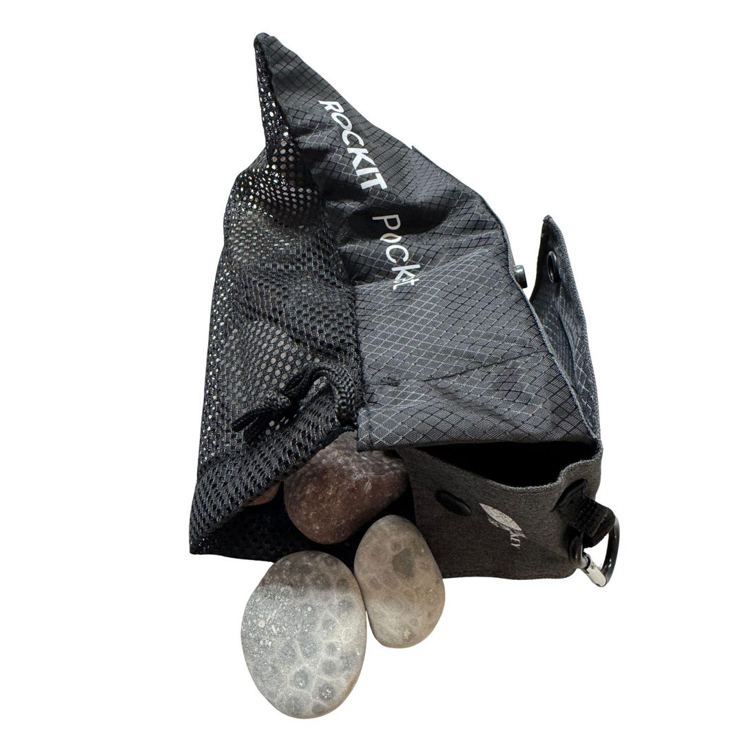 Rock Collecting Bag for Rockhounds and Kids - Collapsible Foraging ...