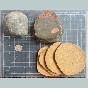 Chocolate Puddingstone Rock Coaster Set Handcrafted in Michigan - Etsy