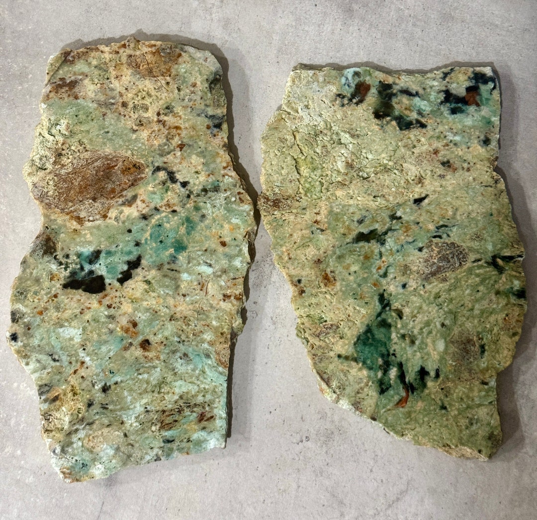Clear Creek Plasma Agate - 2 Large Slabs - Etsy