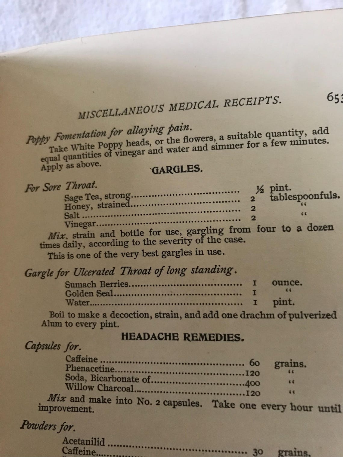 Antique Rare Medical Book. 1908 Edition of the Favorite Medical Receipt ...
