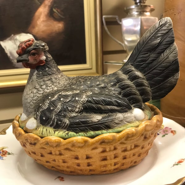 Antique Hen on Nest - Etsy