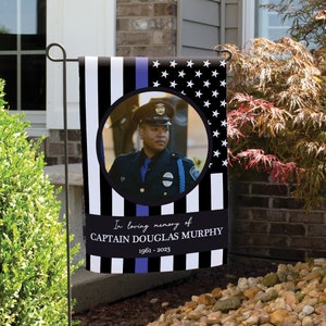 Police Memorial Garden Flag | Police Officer Yard Flag | Police ...