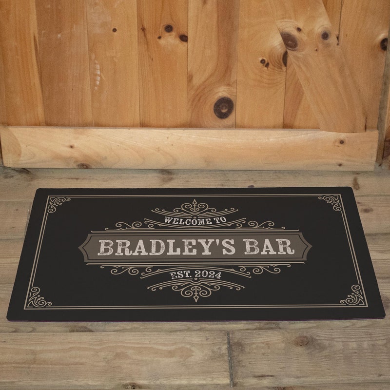 Personalized Bar Mat - Etsy