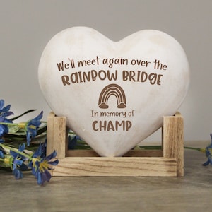 Rainbow Bridge Pet Memorial Plaque | Perosnalized Pet Memorial Gift ...