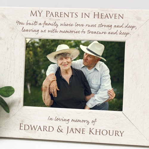 Parents Memorial Picture Frame Memorial Gift for Loss of | Etsy