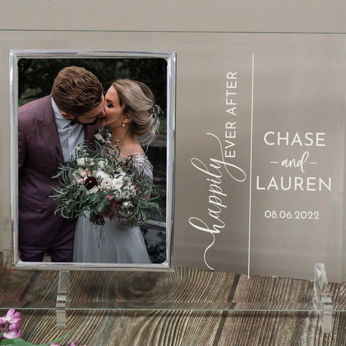 Happily Ever After Picture Frame Engraved Wedding Picture - Etsy