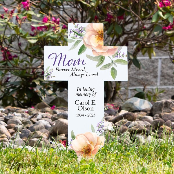Memorial Cross Mom - Etsy
