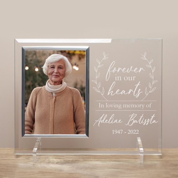 Glass Memorial Picture Frame - Etsy