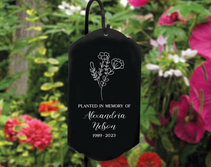 Planted in Memory of Garden Stake Personalized Memorial Garden Stake ...