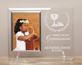 First Holy Communion Custom Frame Personalized Solid Wood - Etsy