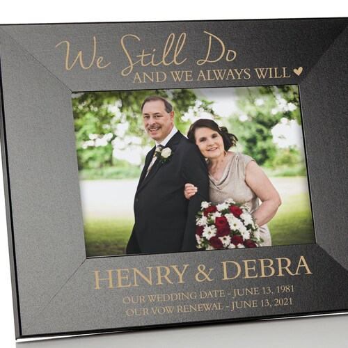 Vow Renewal Picture Frame Personalized Vow Renewal Ceremony - Etsy