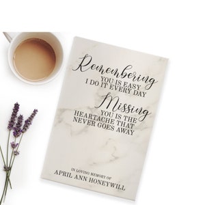 Remembering You Grief Journal | Personalized Memorial Journal ...