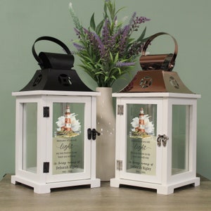 Lighthouse Memorial Lantern | Personalized Sympathy Lantern With ...