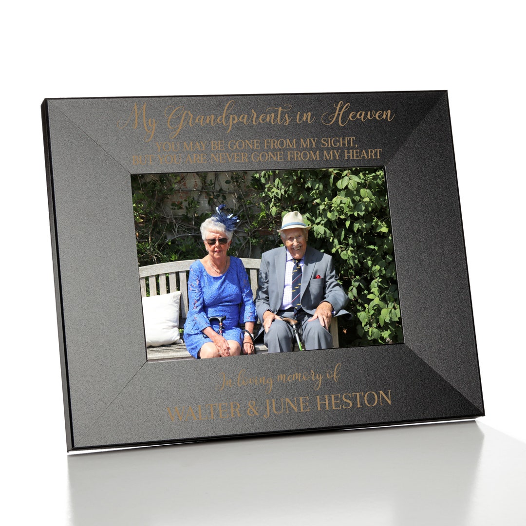 Grandparents Memorial Picture Frame Grandparents in Heaven - Etsy