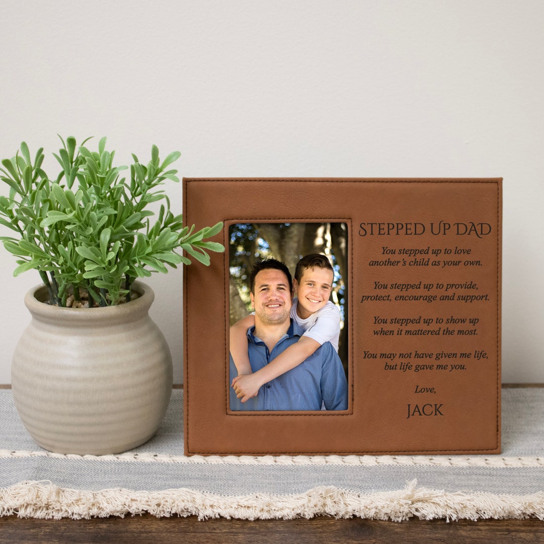 Step Dad Gift Picture Frame Personalized Stepfather Picture Frame ...