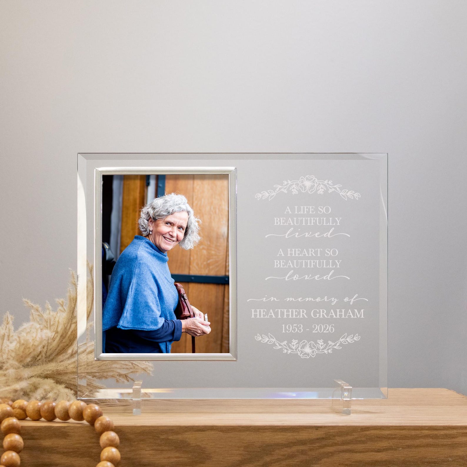 In Memory of A Beautiful Life Picture Frame | Personalized Memorial ...