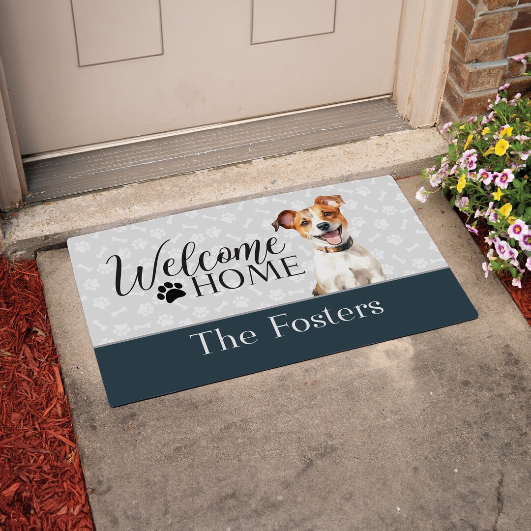 Personalized Dog Doormat Custom Dog Gift Dog Welcome Mat Dog ...