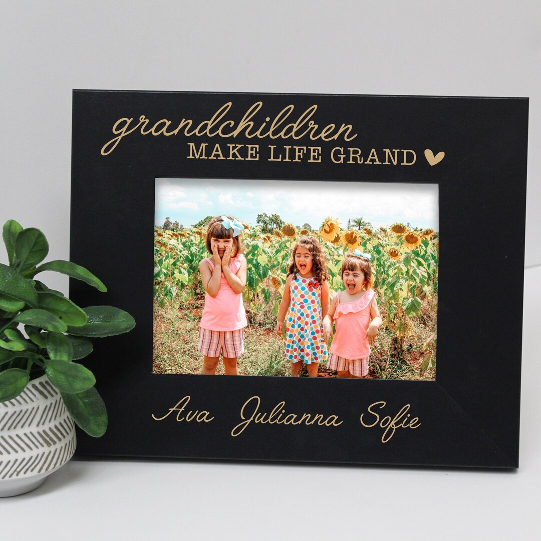 Grandchildren Make Life Grand Picture Frame Grandparents - Etsy