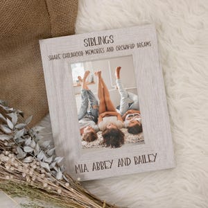 Personalized Siblings Picture Frame | Sibling Gift | Gift for Brother ...