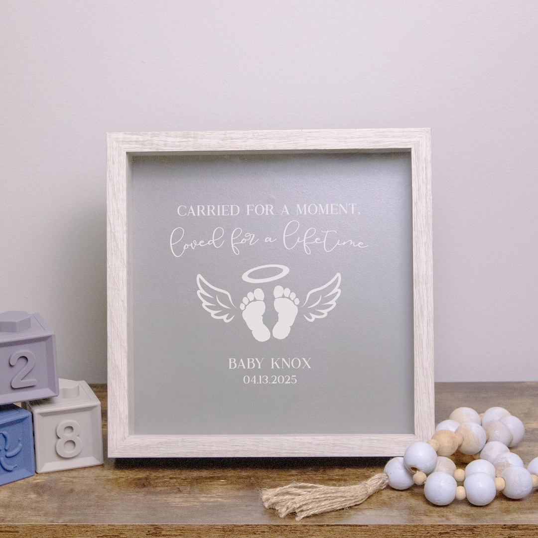 Baby Loss Shadow Box for Grieving Parents | Miscarriage Still Born ...