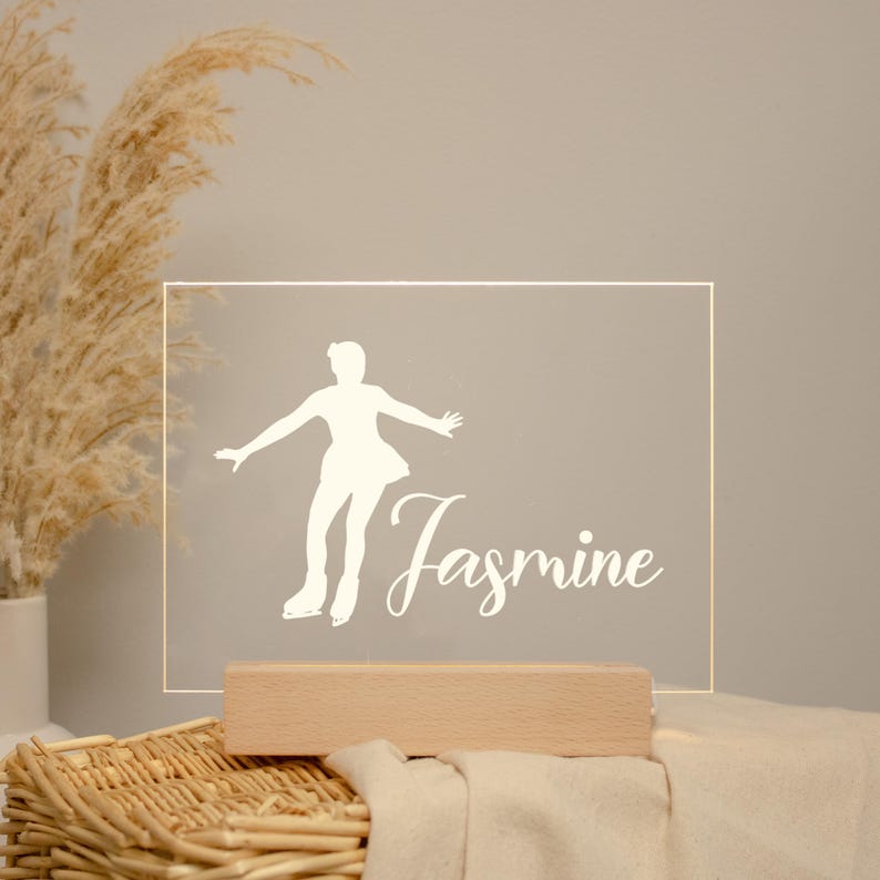 Figure Skating Night Light | Personalized Ice Skater Light | Ice ...