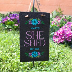 Personalized She Shed Sign | Mother's Day Gift Ideas | Slate Wall ...