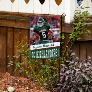 Football Yard Flag With Player's Photo | Personalized High School ...