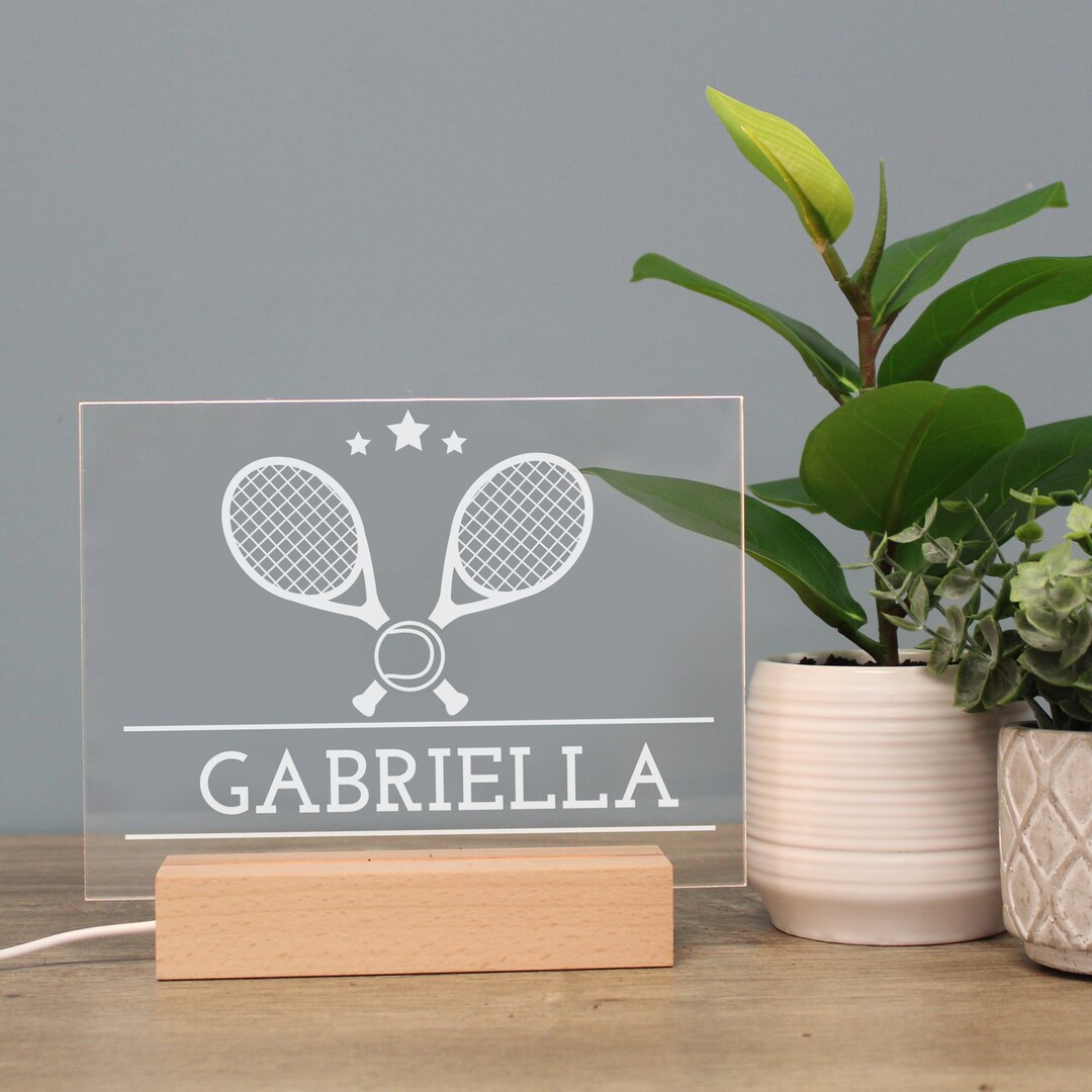 Tennis Night Light | Personalized Tennis LED Light | Tennis Player Gift ...