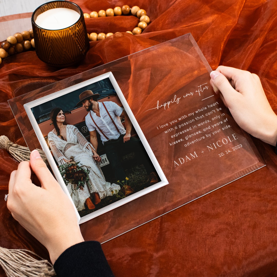 Wedding Vow Picture Frame Happily Ever After Wedding Picture Frame ...