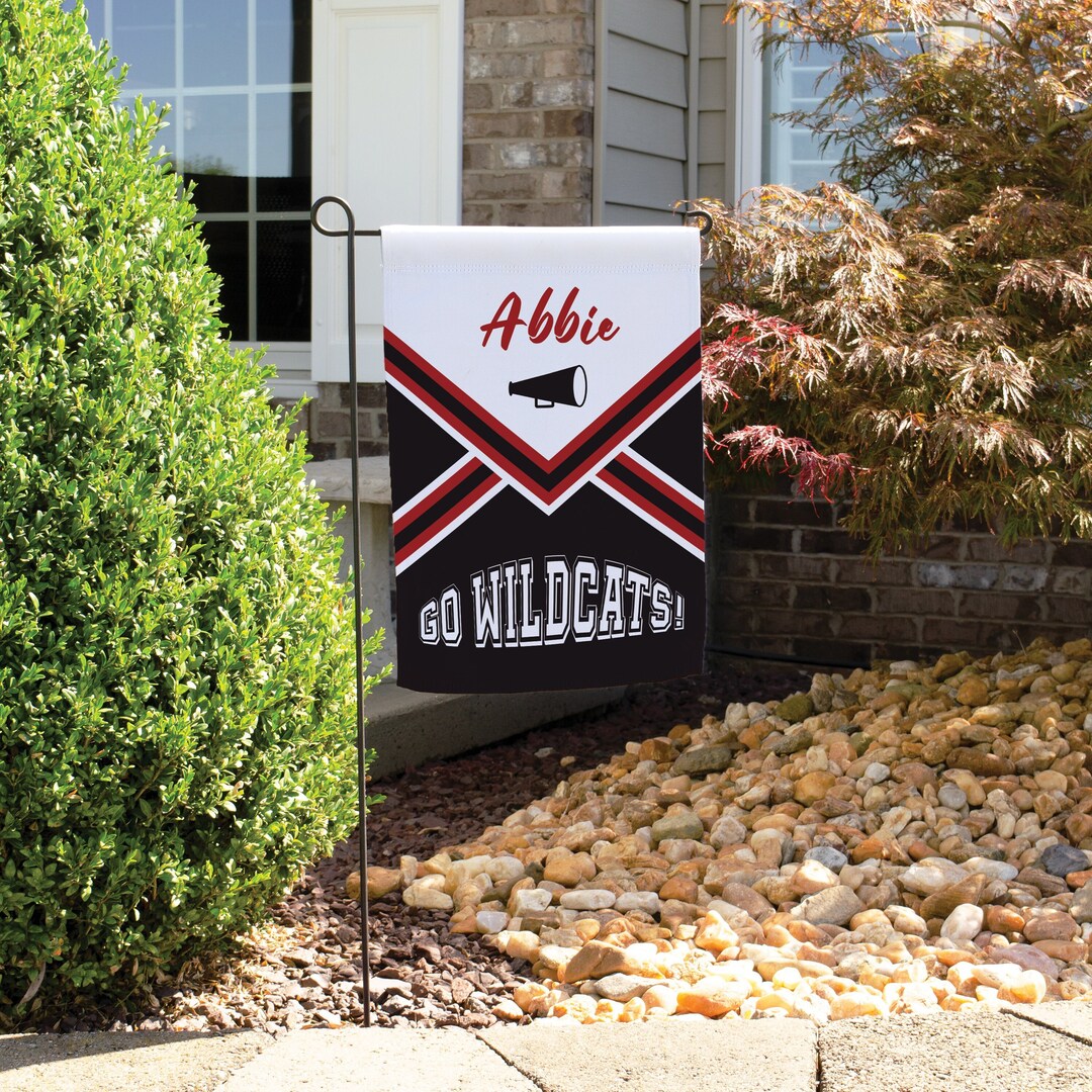 Cheerleader Garden Flag | Personalized Cheerleader Sign | High School ...