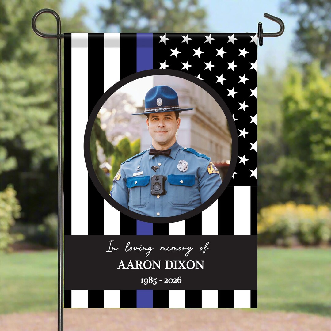 Police Memorial Garden Flag | Police Officer Yard Flag | Police ...