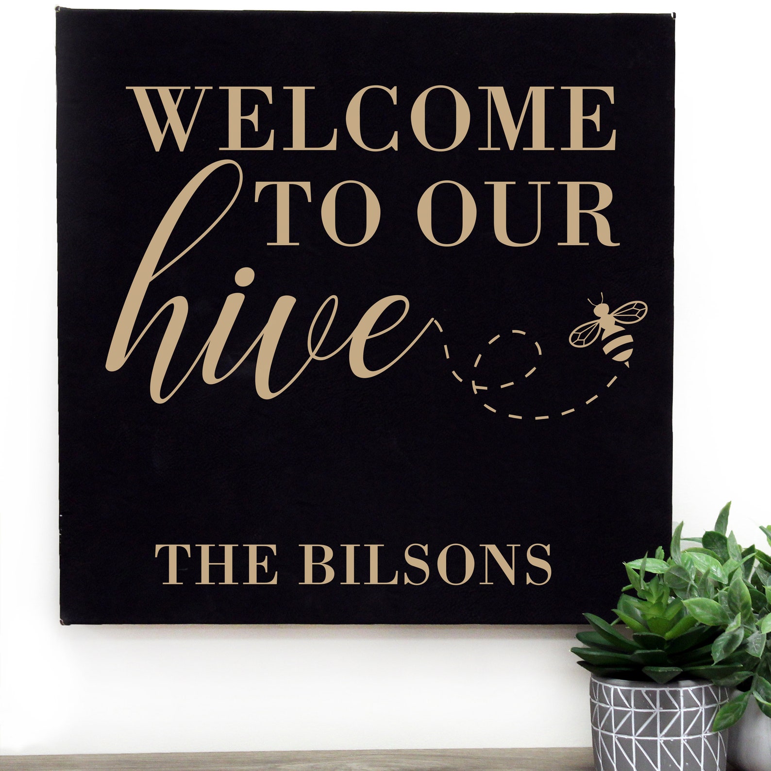 Welcome to Our Hive Wall Sign Personalized Welcome to Our - Etsy