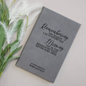 Remembering You Grief Journal | Personalized Memorial Journal ...