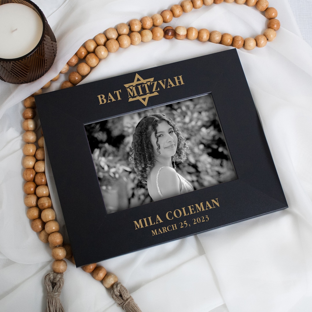Bat Mitzvah Picture Frame Personalized | Bat Mitzvah Gifts for Girls ...