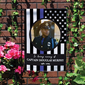Police Memorial Garden Flag | Police Officer Yard Flag | Police ...