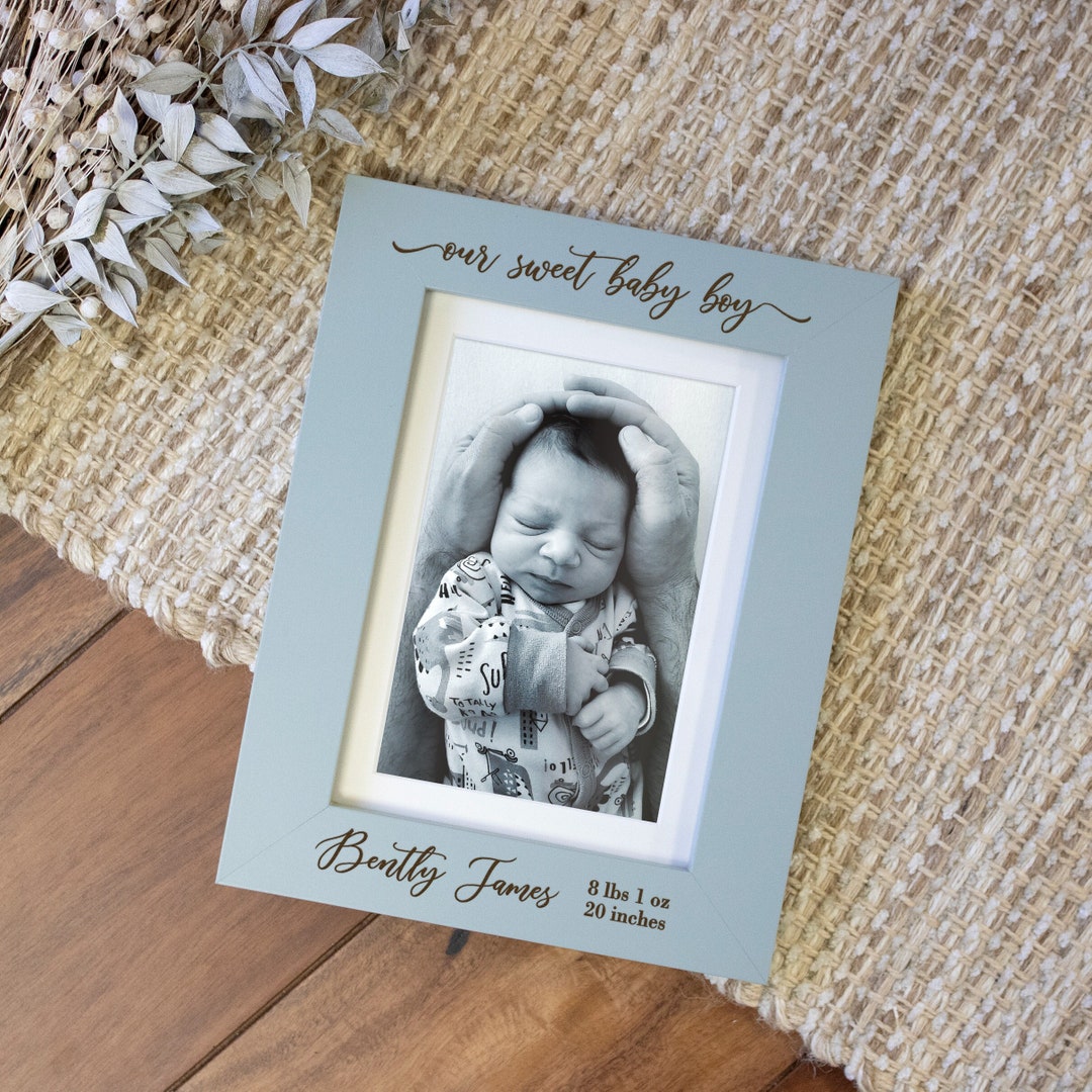 Our Sweet Baby Boy Picture Frame | Boy Nursery Decor | Gifts for Baby ...