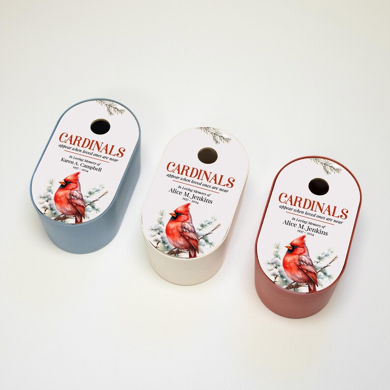 Cardinal Bird House Memorial | Garden Remembrance Gift | Personalized ...