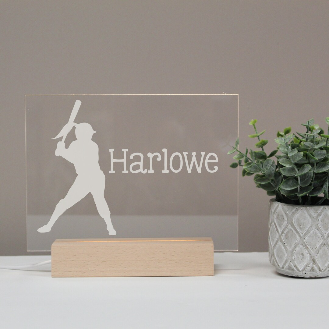 Softball Night Light | Personalized Softball Night Light for Girls ...