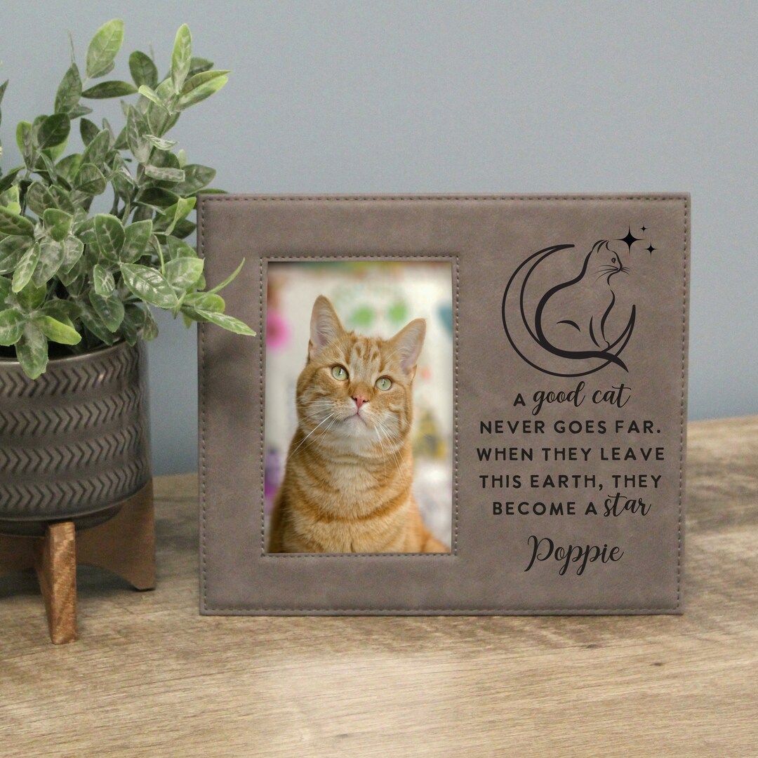 Cat Memorial Picture Frame | Cat Loss Gifts | Personalized Cat Memorial ...