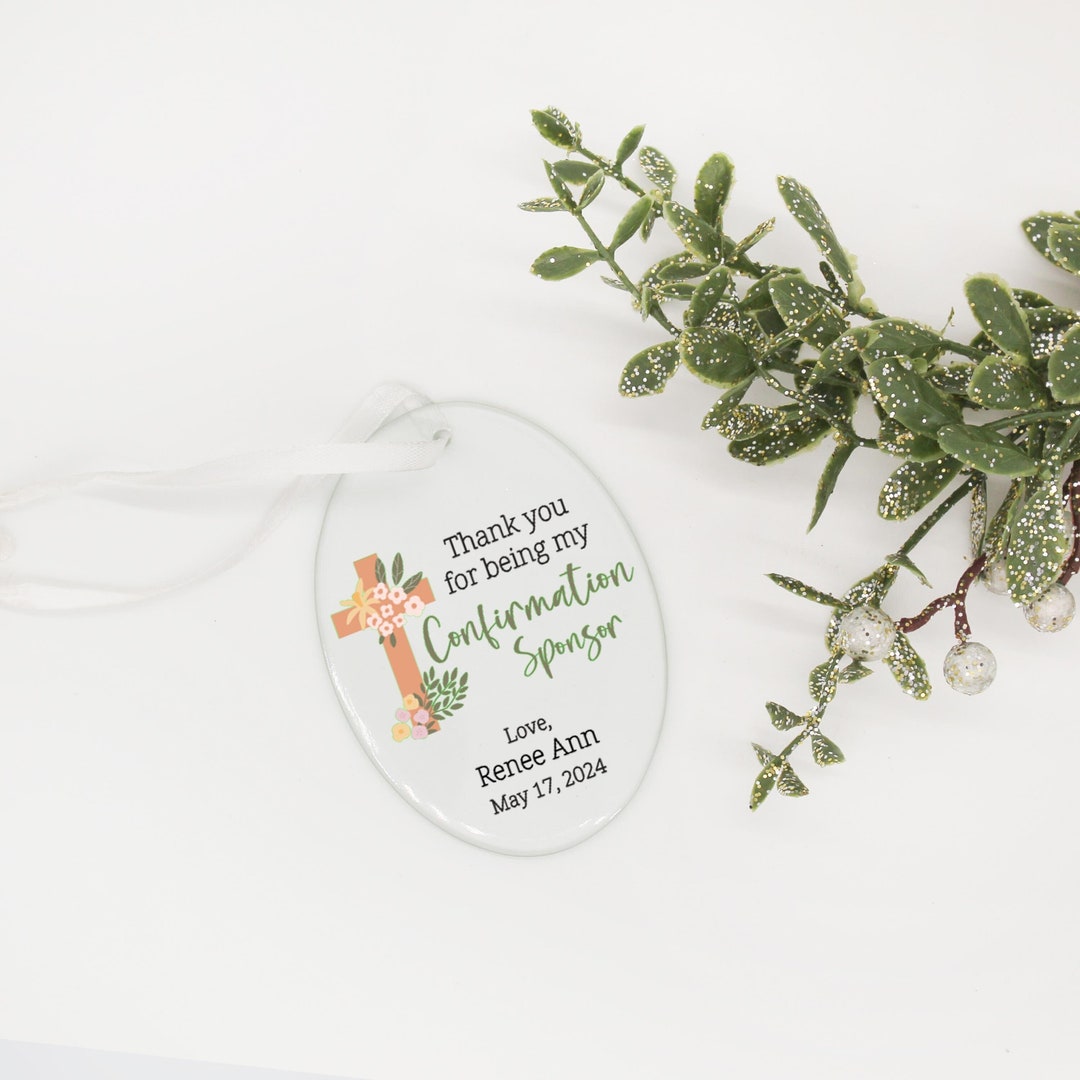 Confirmation Sponsor Gift | Personalized Confirmation Sponsor Ornament ...