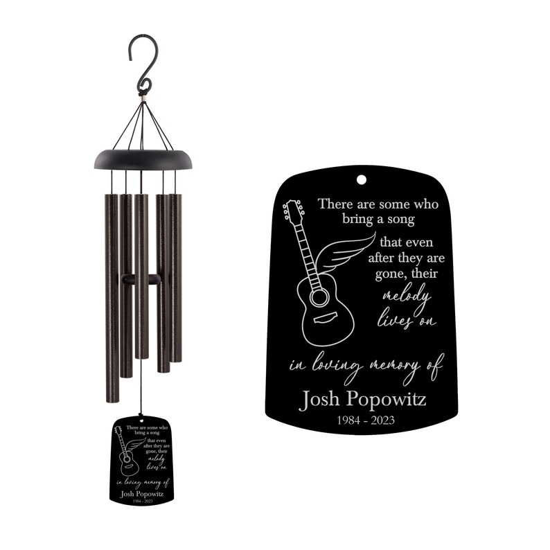 Guitar Memorial Gift Musician Memorial Wind Chime Guitar - Etsy