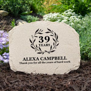 Personalized Retirement Garden Stone | Retirement Years Garden Gift ...