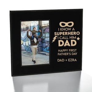 Dad Superhero Picture Frame Dad is a Super Hero Picture Frame Father ...