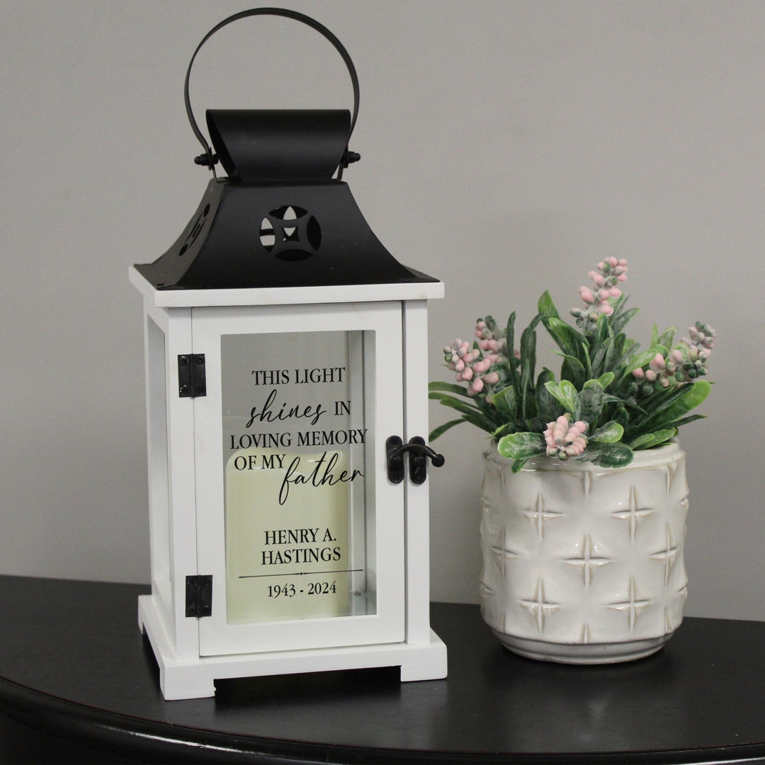 Personalized Father Memorial Lantern | Custom Bereavement Gifts | Dad ...