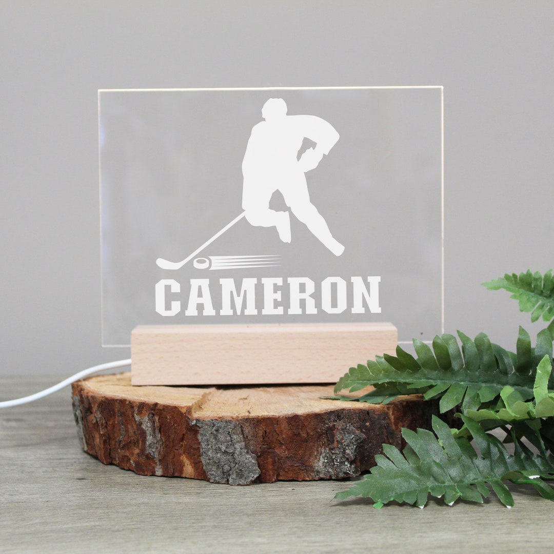 Hockey Night Light | Personalized Hockey LED Night Light | Personalized ...