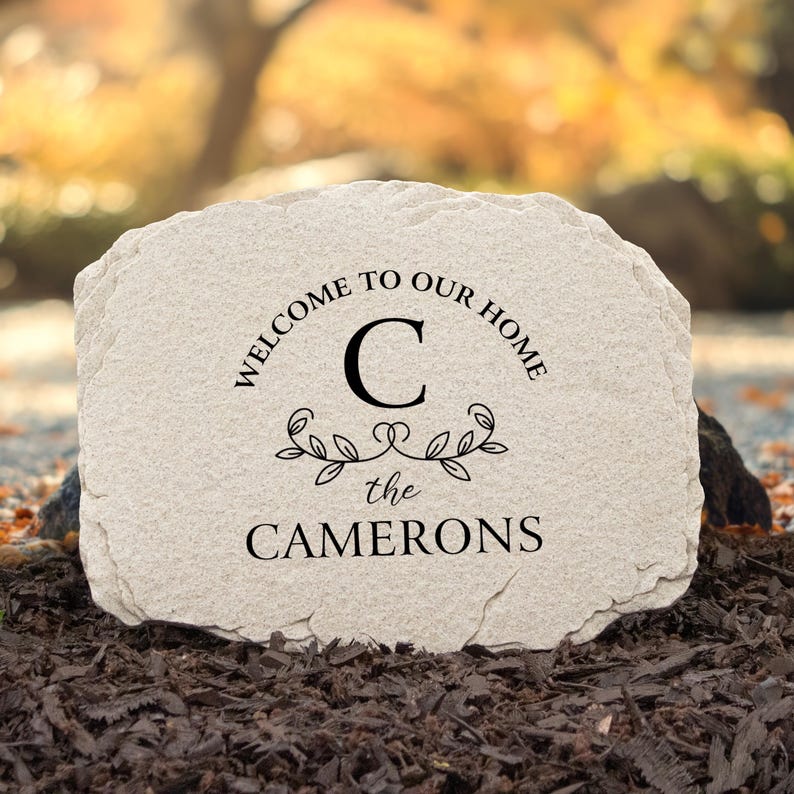 Personalized Garden Stone | Monogram Garden Stone | Gifts for Garden ...