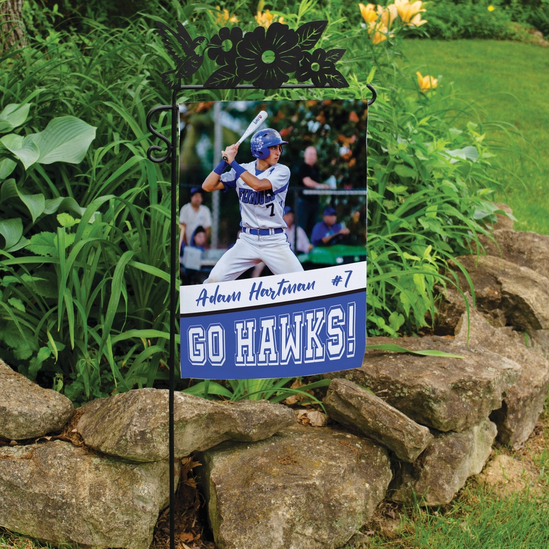 Baseball Yard Flag With Player's Photo | Personalized High School ...