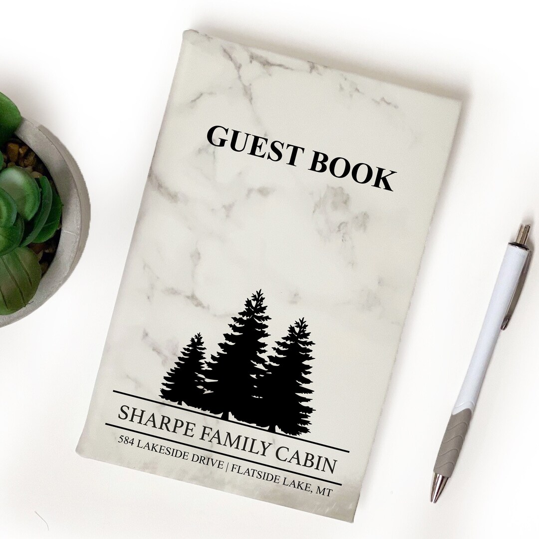 Cabin Guest Book Personalized Cabin Guest Book Vacation Home Airbnb ...