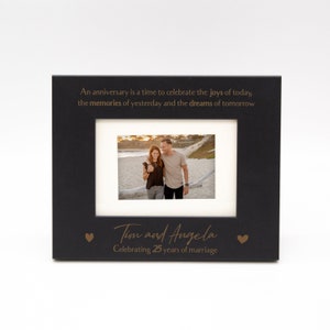 Anniversary Picture Frame Personalizedanniversary Photo Frame 10th ...